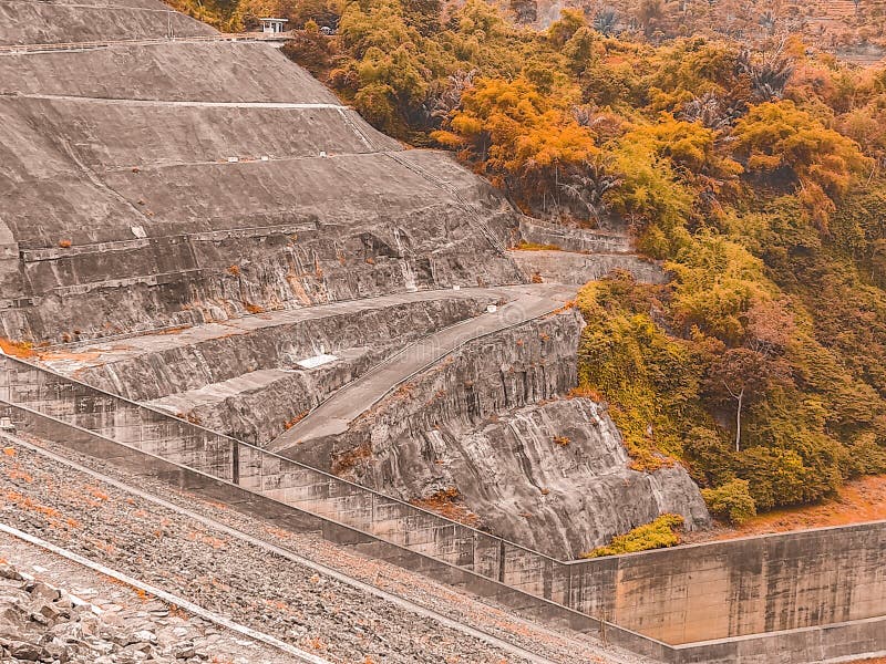 The Pattern Wall of Dam stock image. Image of pattern - 211172081