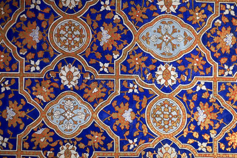 Pattern on wall of mosque stock image. Image of moslem - 164109211