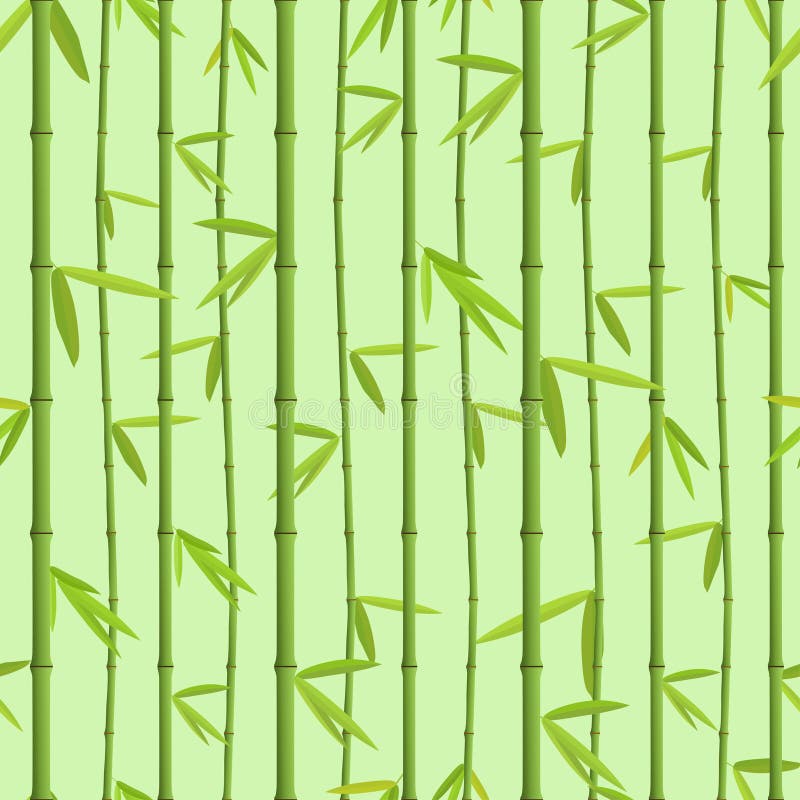 Pattern Wallpaper Bamboo Gradient Leaf Green Stock Illustration ...