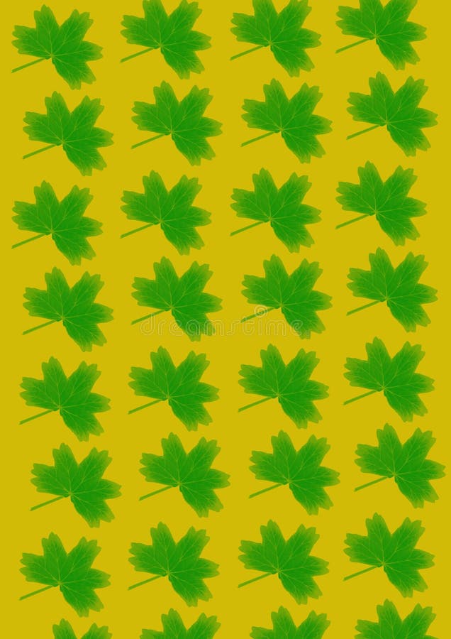 Pattern Wallpaper Green Leaf Background Stock Illustration ...