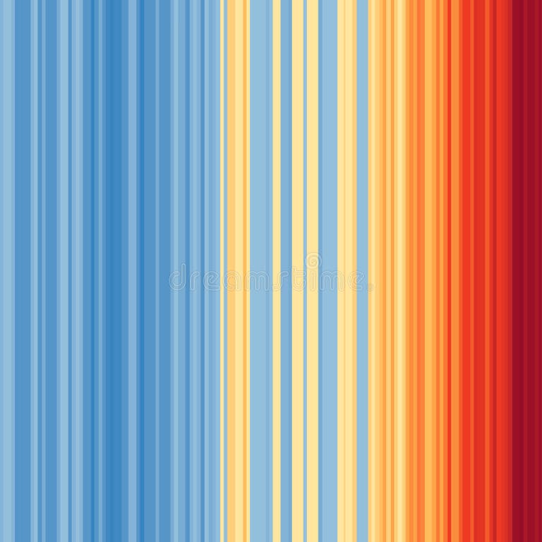 Pattern with Warming Stripes from Earth Global Average Surface ...