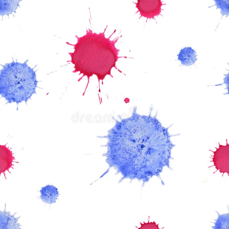 A Pattern of Watercolor Stains on White Background Stock Illustration ...