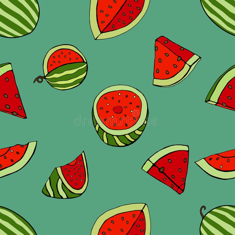 Pattern watermelon stock vector. Illustration of object - 59149973