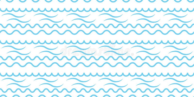 A Pattern of Waves Arranged Horizontally. Stock Vector - Illustration ...
