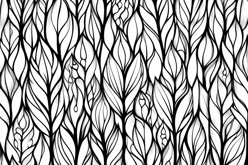 A Pattern of Wavy Lines within a Geometric Framework, with a Seamless ...