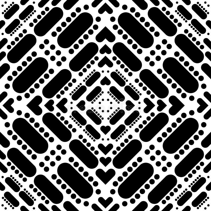 Monochrome Vector Seamless Repeted Pattern Design Stock Vector ...