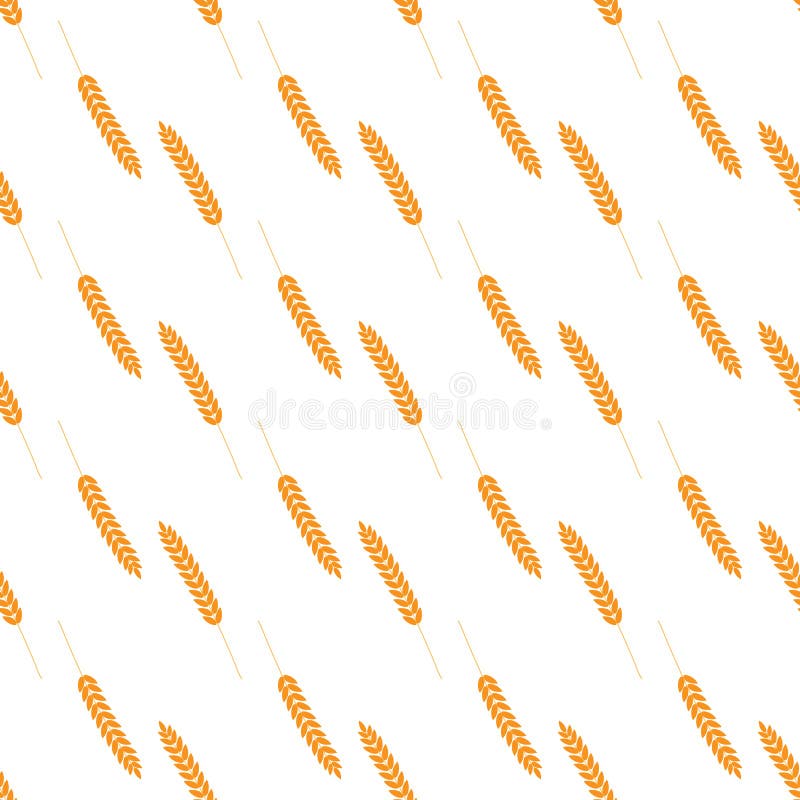 Pattern Wheat Grain Harvest Ears Bread Autumn Stock Illustration ...