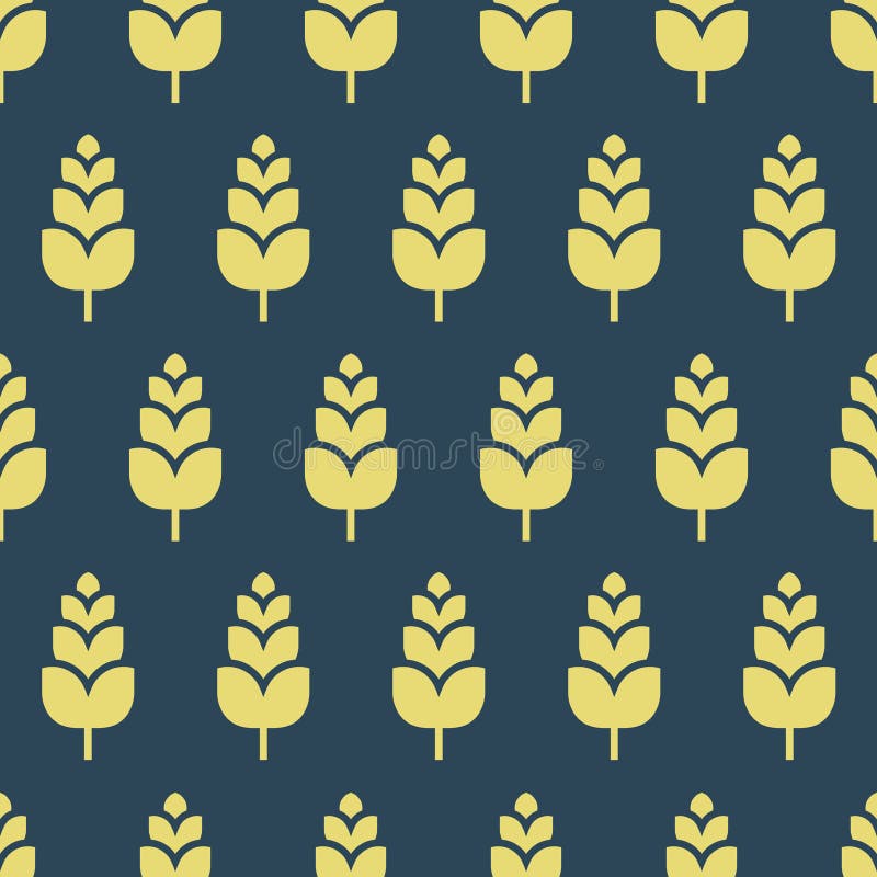 Simple Vector Illustration with Ability To Change. Pattern with Wheat ...