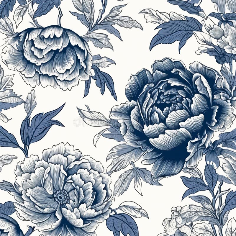 Pattern of White Background with Black and Blue Chinese Porcelain ...