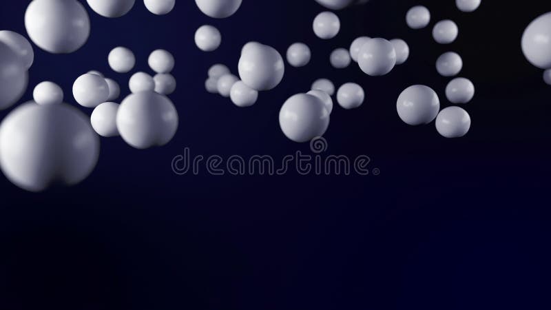 White Balls Float in the Sky on an Electric Blue Background Stock Video ...
