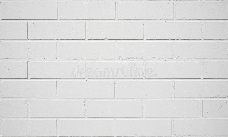 Pattern of White Painted Brick Wall Stock Image - Image of space, paint ...