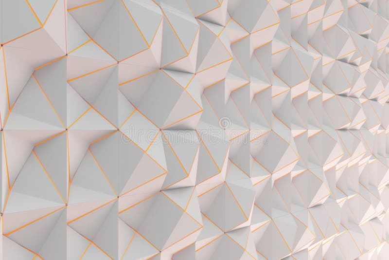 Pattern of White Pyramid Shapes Stock Illustration - Illustration of ...