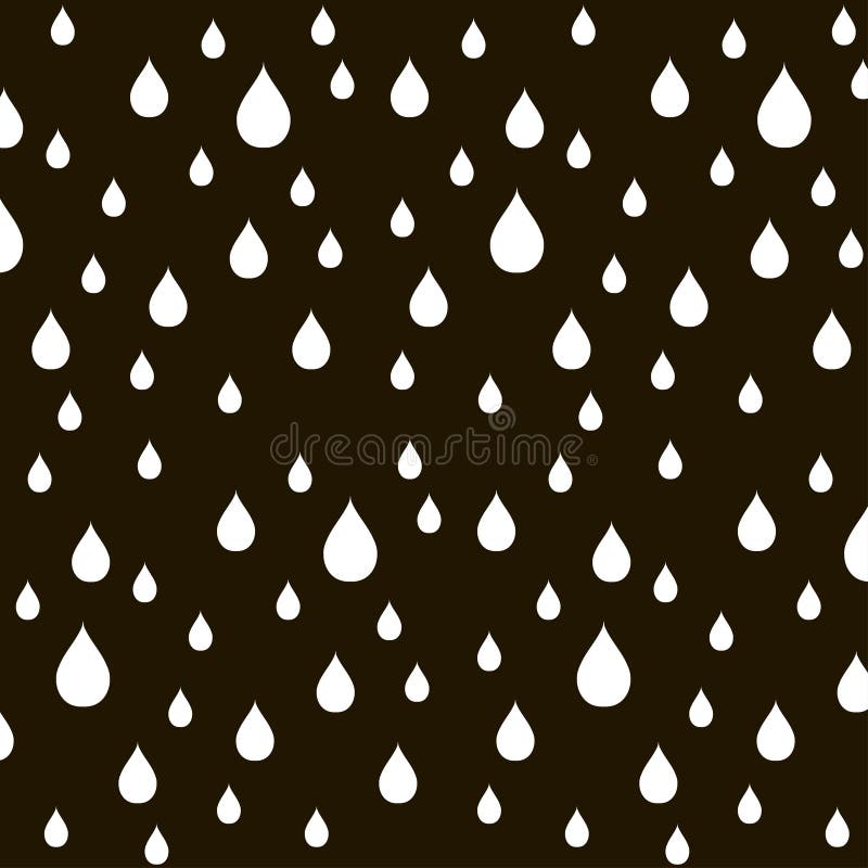 Pattern of White Water Drops on Black, Vector Stock Vector ...