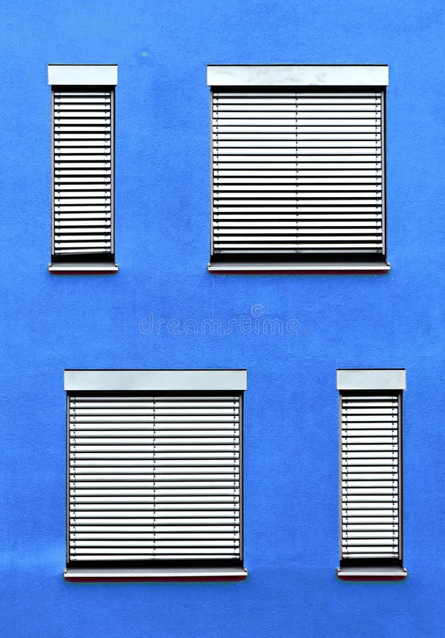 Pattern of Windows with Wall Stock Photo - Image of construction, color ...