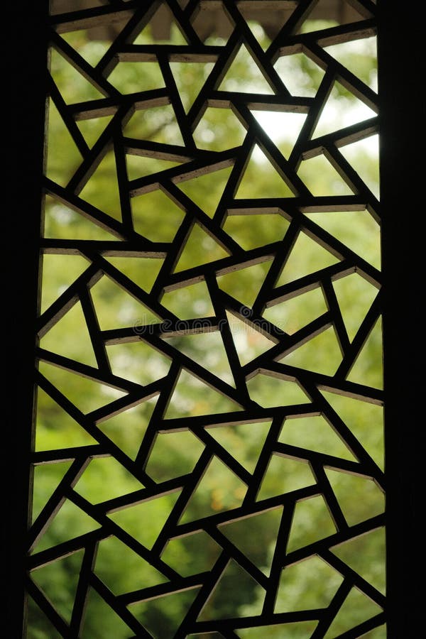 Pattern of a Wooden Window at a Historical Chinese House. Stock Image ...