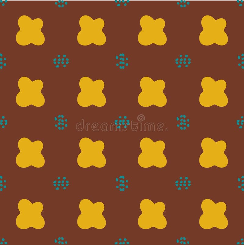 A Pattern of Yellow and Blue Squares with a Brown Background Stock ...