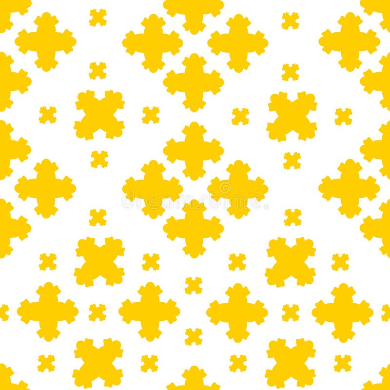 Pattern Yellow Crosses .Print on White Background. Stock Illustration ...