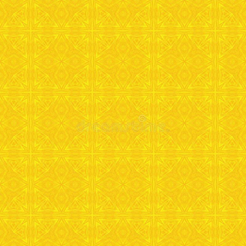 Pattern Yellow Geometric Kaleidoscope Symmetry. Background Decorative ...