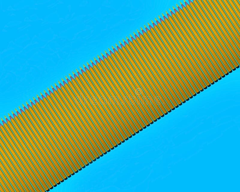 Pattern of yellow pencils. stock illustration. Illustration of closeup ...