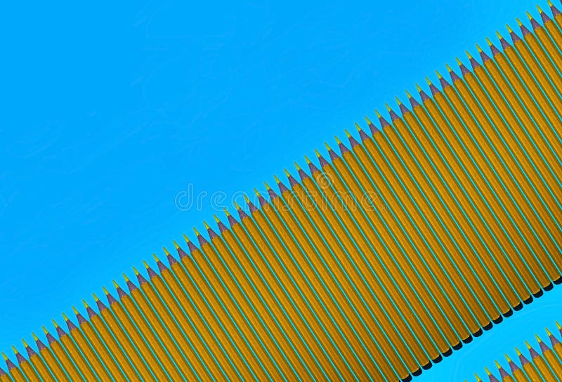 Pattern of yellow pencils. stock photo. Image of office - 207370428