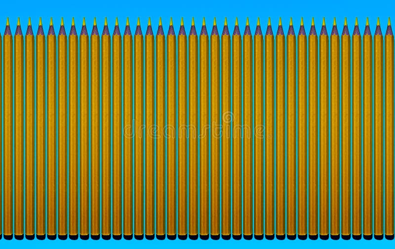 Pattern of yellow pencils. stock photo. Image of office - 207371012
