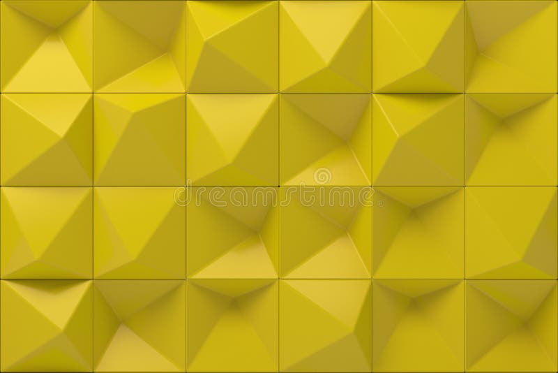 Pattern of Yellow Pyramid Shapes Stock Illustration - Illustration of ...