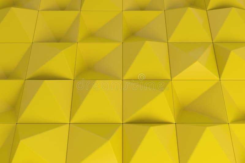 Pattern of Yellow Pyramid Shapes Stock Illustration - Illustration of ...