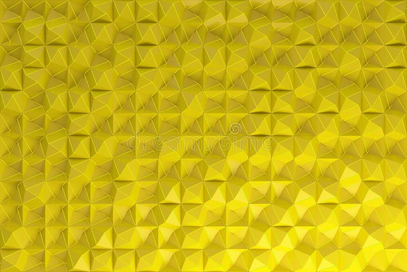 Pattern of Yellow Pyramid Shapes Stock Illustration - Illustration of ...