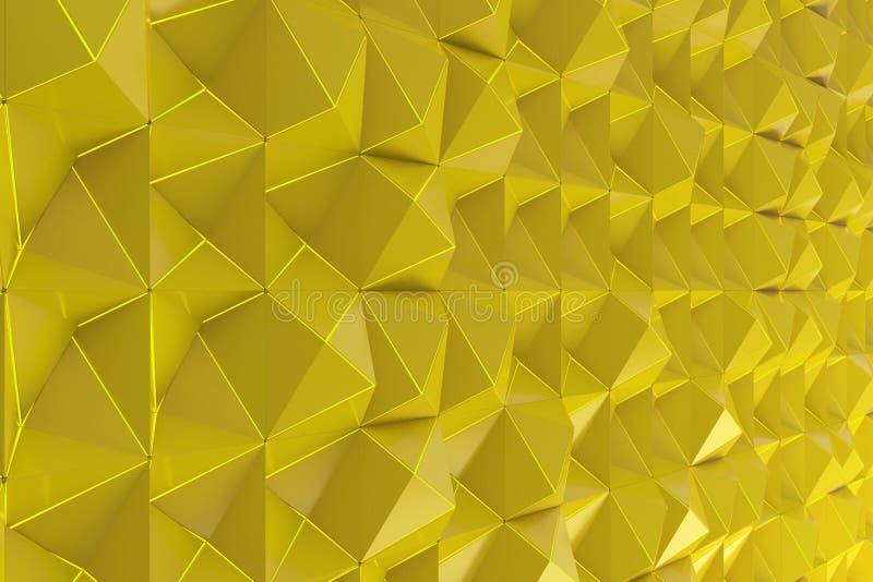 Pattern of Yellow Pyramid Shapes Stock Illustration - Illustration of ...