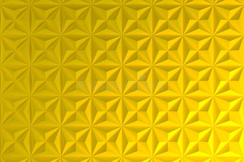 Pattern of Yellow Pyramid Shapes Stock Illustration - Illustration of ...