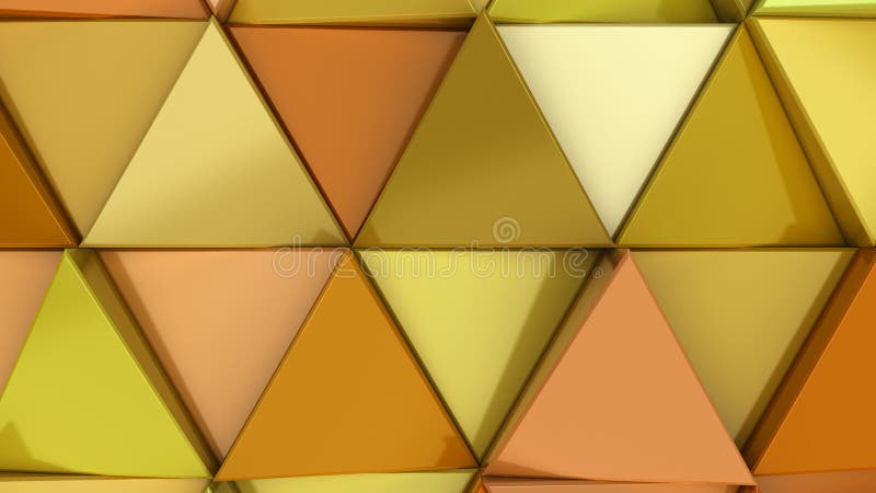 Pattern of Yellow Triangle Prisms Stock Illustration - Illustration of ...