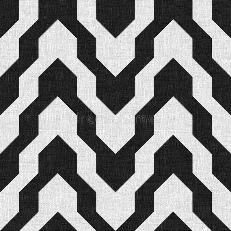 Pattern with Zig Zag in Black and White Color Stock Illustration ...