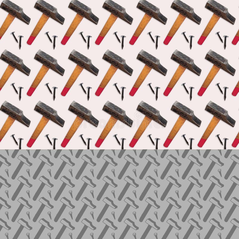 Patterned Background - Hammer Stock Illustration - Illustration of used ...