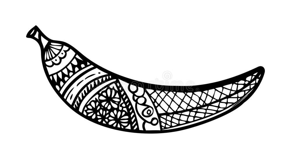 Zentangle Banana Stock Illustrations – 44 Zentangle Banana Stock ...
