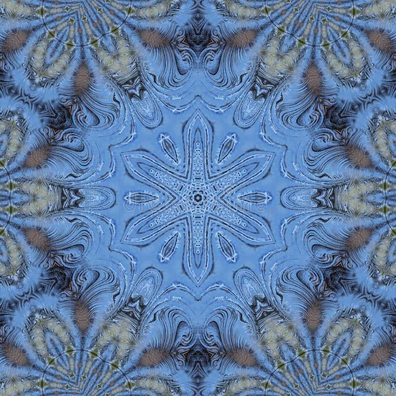Patterned Blue Ice Abstract Design Stock Illustration - Illustration of ...