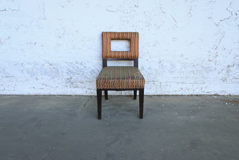 Chair Against Wall stock image. Image of peeling, reupholster - 272603177