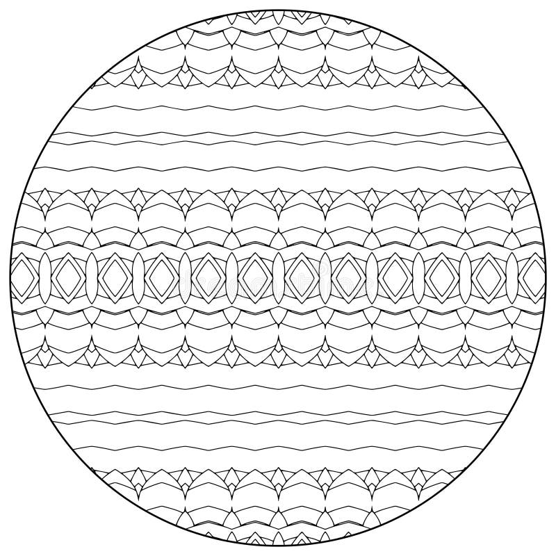 Patterned Circle for Coloring Stock Photo - Illustration of cover, blue ...