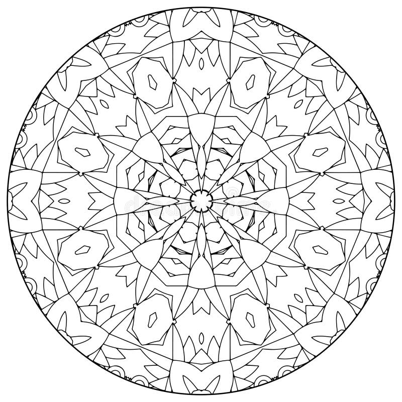 Patterned Circle for Coloring Stock Photo - Illustration of cover, blue ...