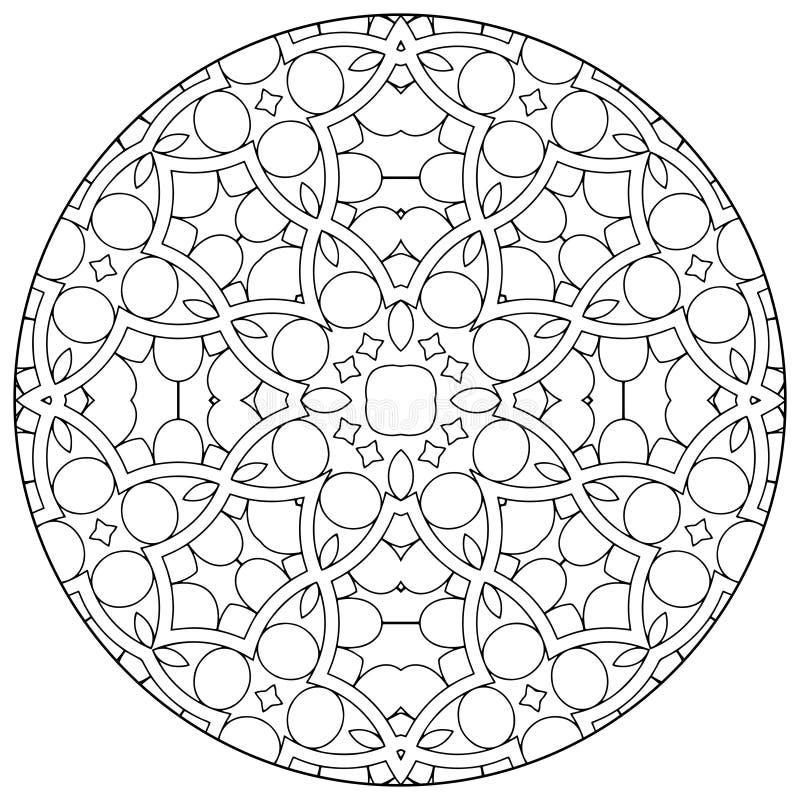 Patterned Circle for Coloring Stock Illustration - Illustration of ...