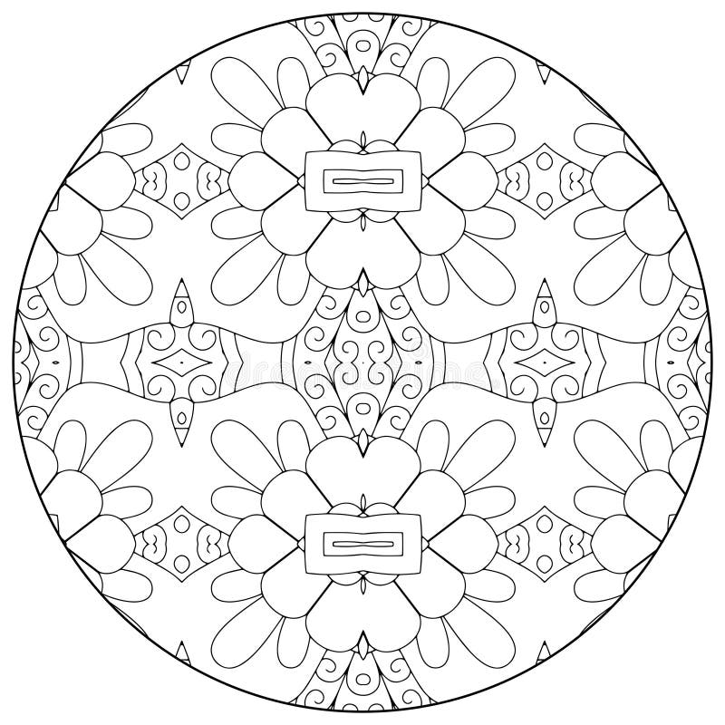 Patterned Circle for Coloring Stock Photo - Illustration of designs ...