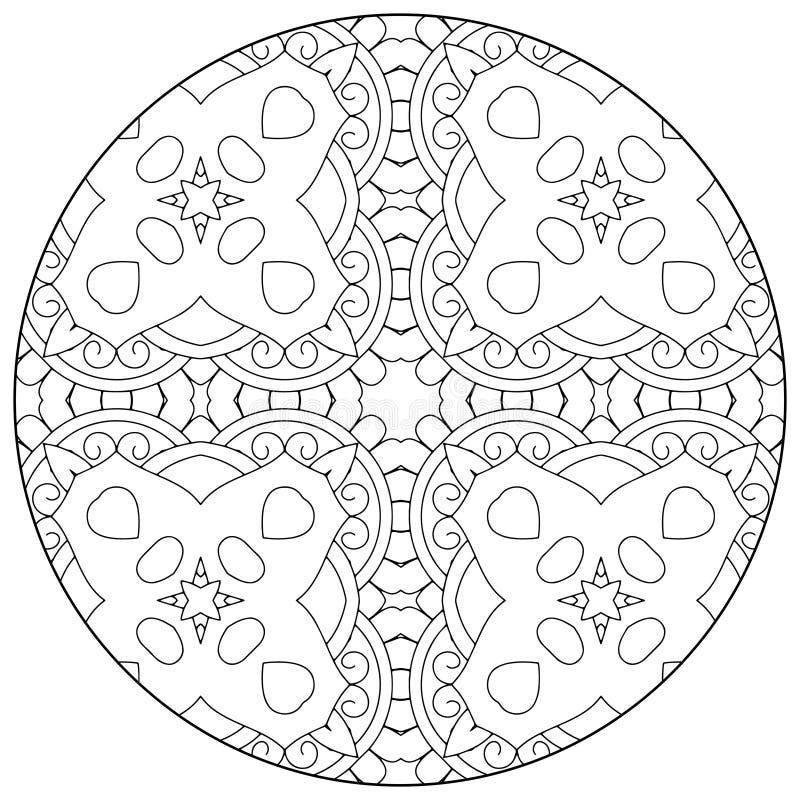 Patterned Circle for Coloring Stock Photo - Illustration of decorative ...