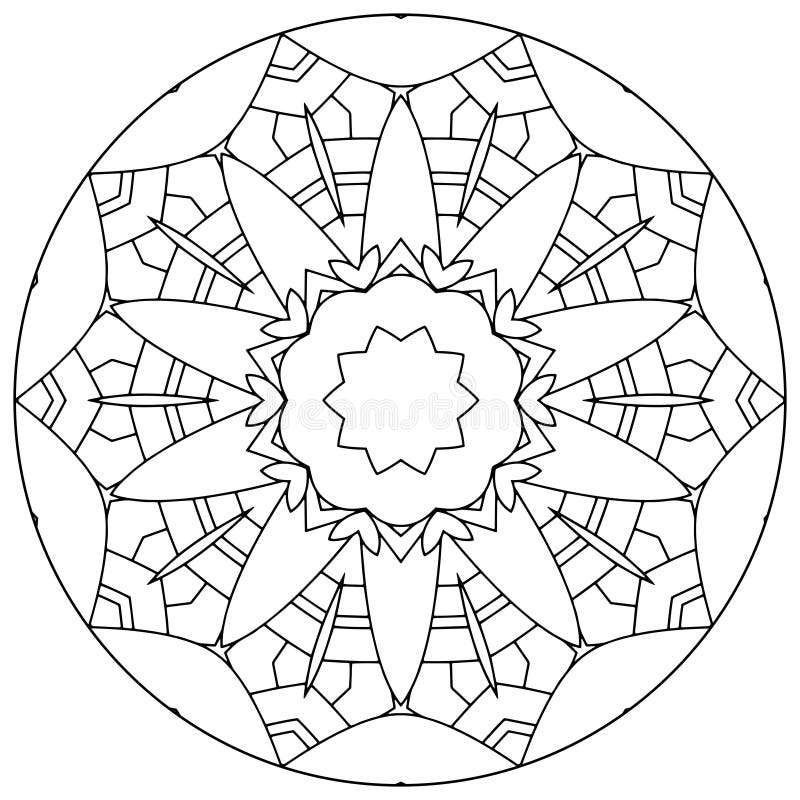 Patterned Circle for Coloring Stock Image - Illustration of circle ...