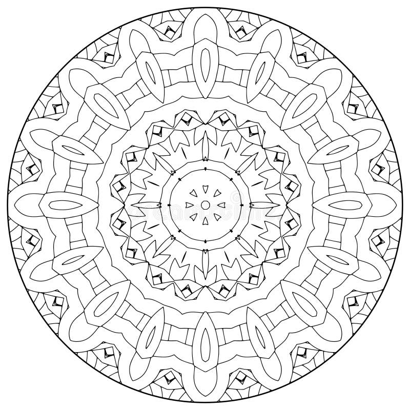 Patterned Circle for Coloring Stock Photo - Illustration of gradient ...