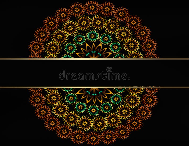 Circle Flowers Abstract Pattern Stock Vector - Illustration of ...