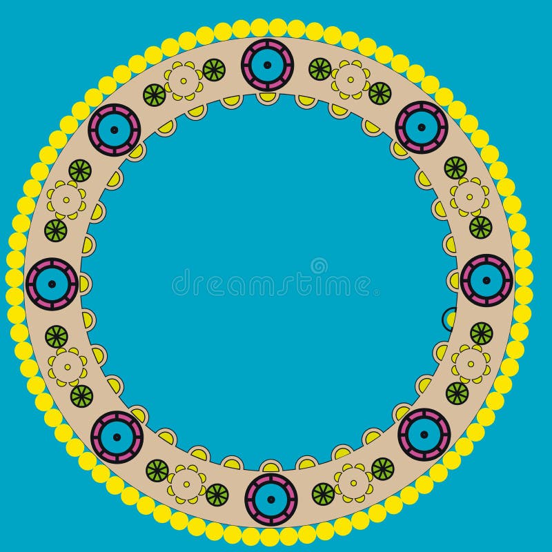 Patterned circle stock vector. Illustration of circle - 32975045