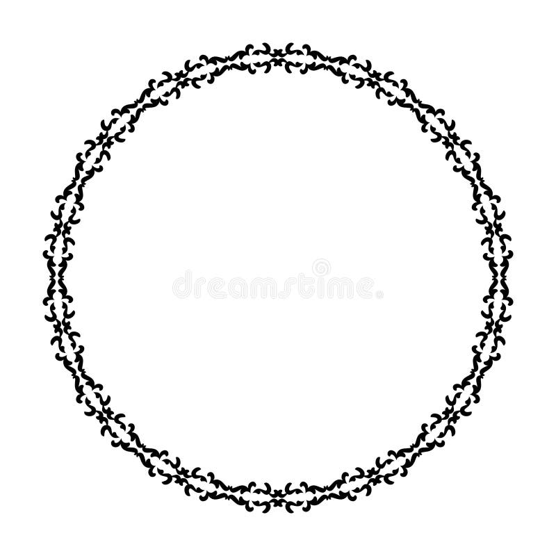 Patterned Circular Frame. Circular Ornament Stock Vector - Illustration ...