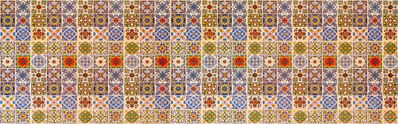 Patterned Color Glazed Mosaic Wall Tile Pattern and Background Seamless ...