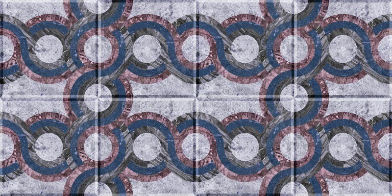 Patterned Colored Natural Marble Tiles. Element for Interior Design ...