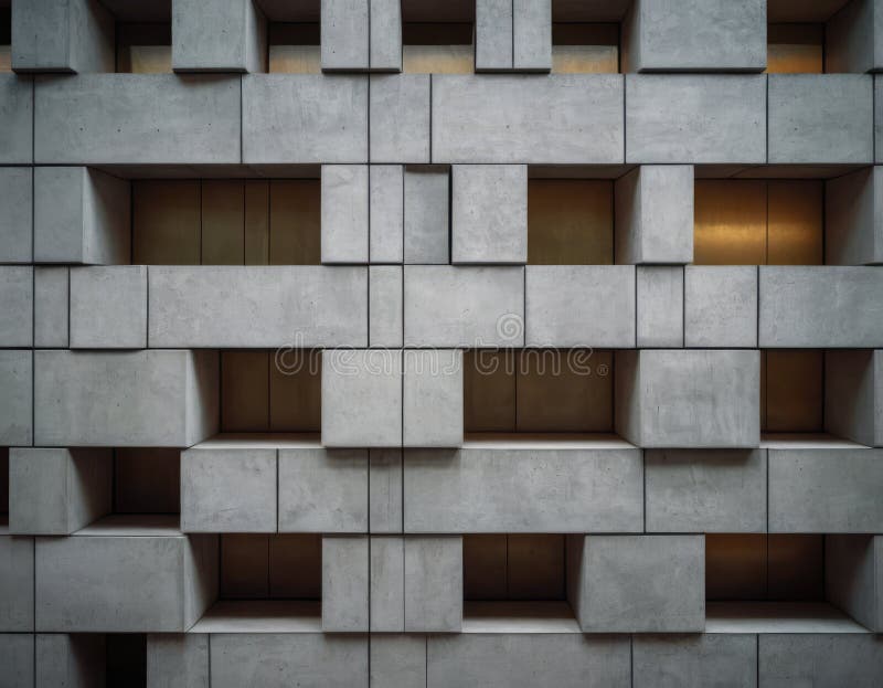 Patterned Concrete Block Wall. Background Stock Illustration ...