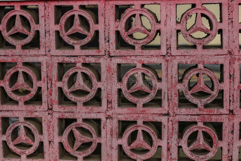 Patterned Concrete Blocks with a Distinctive Circular Cut-out Design ...